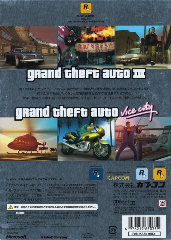Rockstar Games Double Pack: Grand Theft Auto cover or packaging ...