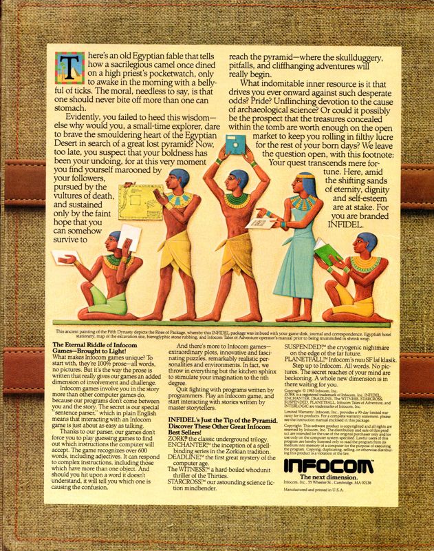 Infidel cover or packaging material - MobyGames