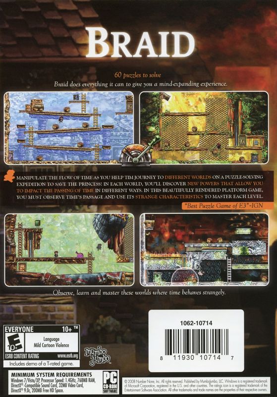 Braid cover or packaging material - MobyGames