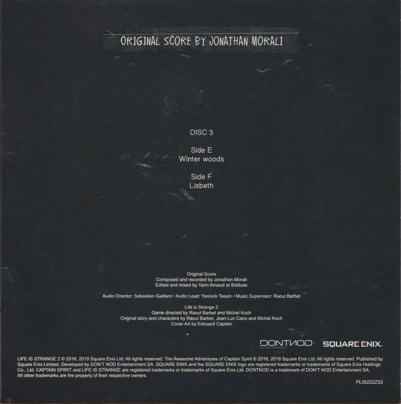 Life Is Strange 2 (Collector's Edition) cover or packaging material ...