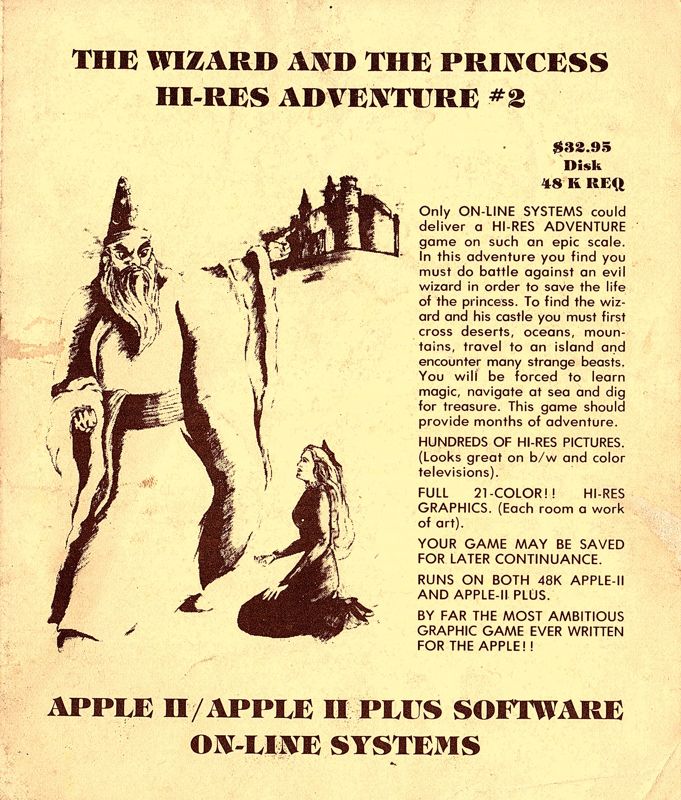 Hi-Res Adventure #2: The Wizard and the Princess media - MobyGames