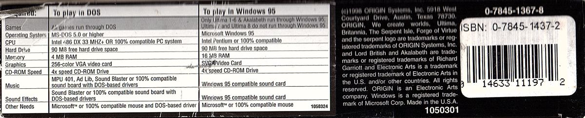 Ultima Collection cover or packaging material - MobyGames