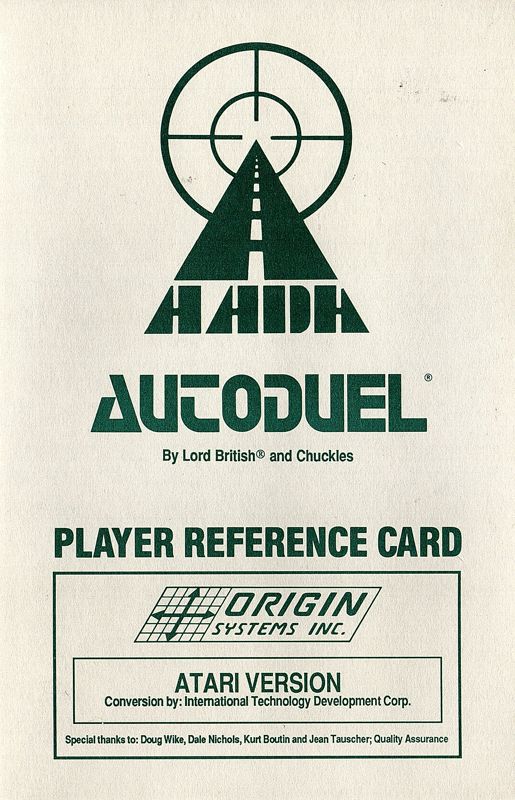AutoDuel cover or packaging material - MobyGames