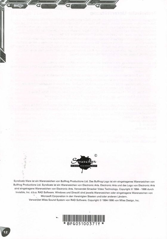 Syndicate Wars + Warhammer: Dark Omen cover or packaging material ...