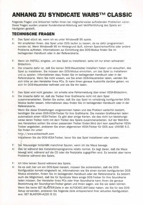 Syndicate Wars + Warhammer: Dark Omen cover or packaging material ...