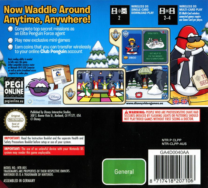 Club Penguin: Elite Penguin Force cover or packaging material - MobyGames