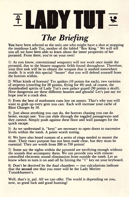 Lady Tut cover or packaging material - MobyGames