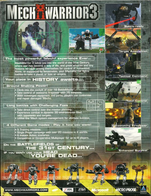 MechWarrior 3 cover or packaging material - MobyGames