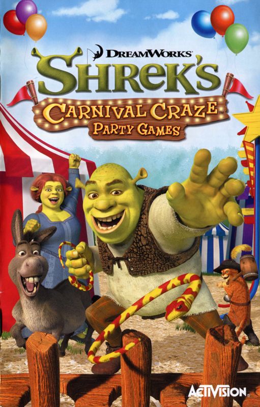 Shrek's Carnival Craze Party Games cover or packaging material - MobyGames