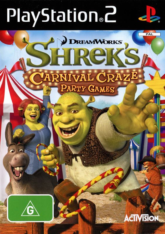 Shrek's Carnival Craze Party Games cover or packaging material - MobyGames