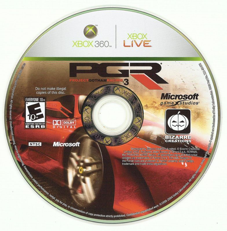 Project Gotham Racing 3 cover or packaging material - MobyGames