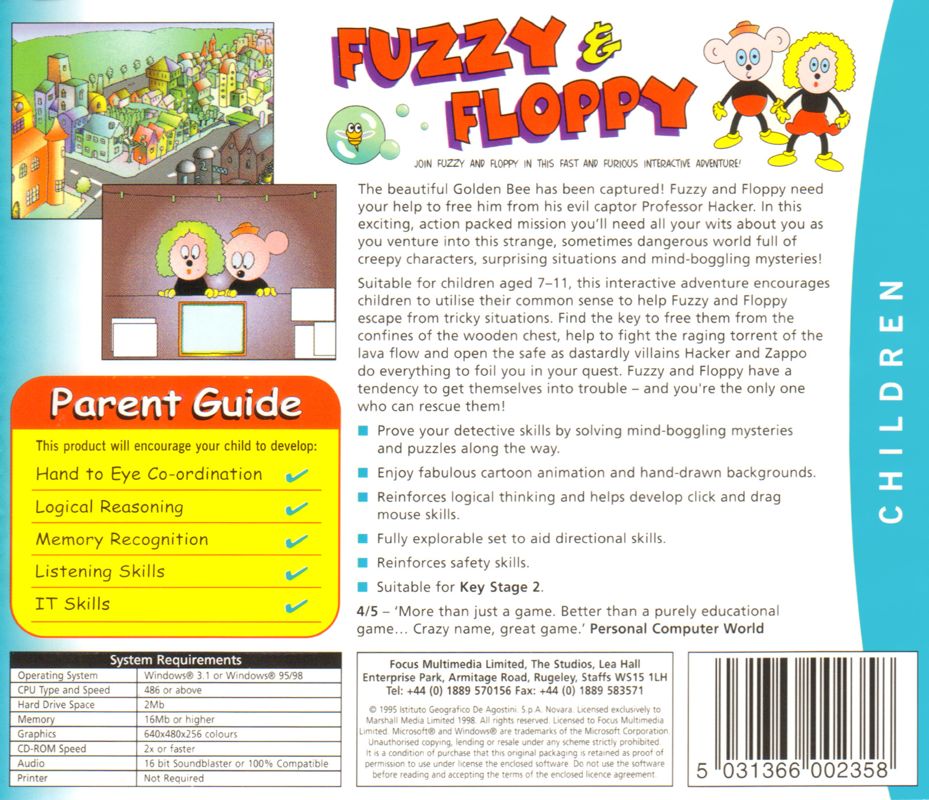 Fuzzy & Floppy: The Adventure of the Golden Bee cover or packaging ...