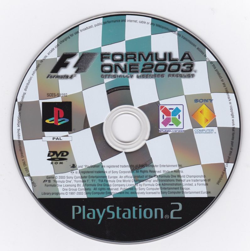 Formula One 2003 cover or packaging material - MobyGames