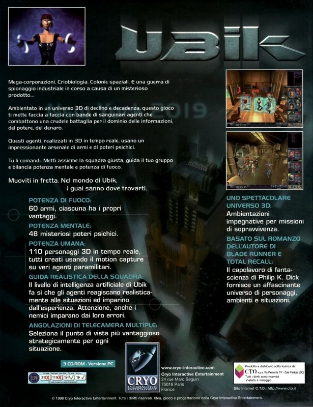 Ubik cover or packaging material - MobyGames