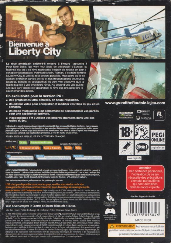 Grand Theft Auto IV cover or packaging material - MobyGames