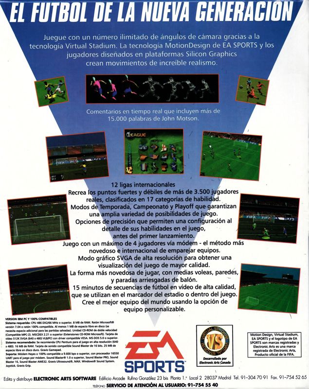 FIFA Soccer 96 cover or packaging material - MobyGames