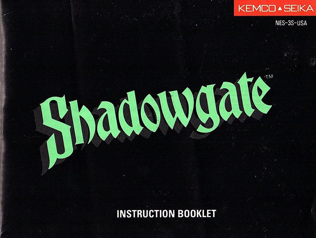 Shadowgate cover or packaging material - MobyGames