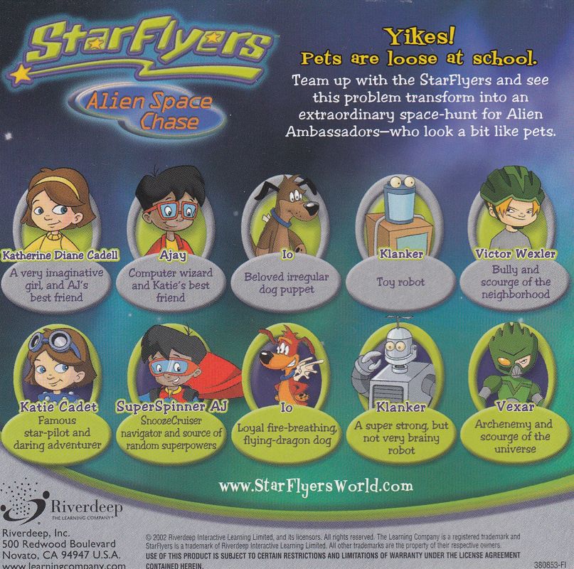 StarFlyers: Alien Space Chase cover or packaging material - MobyGames