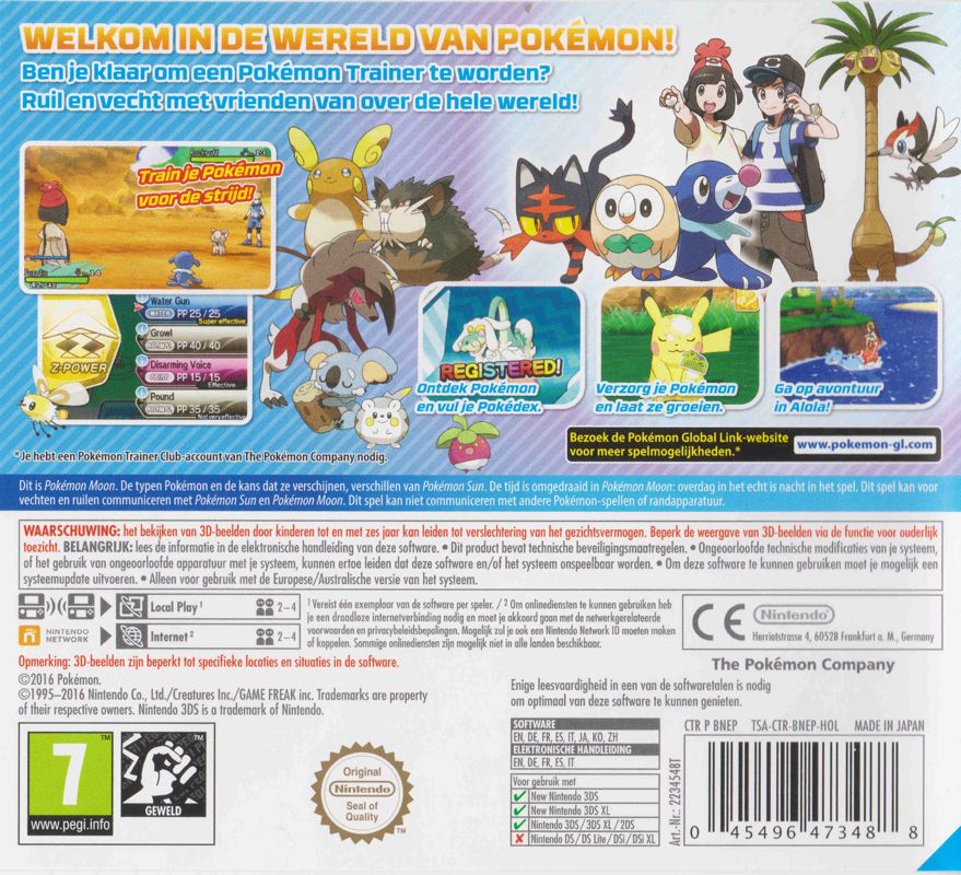 Pokémon Moon cover or packaging material - MobyGames