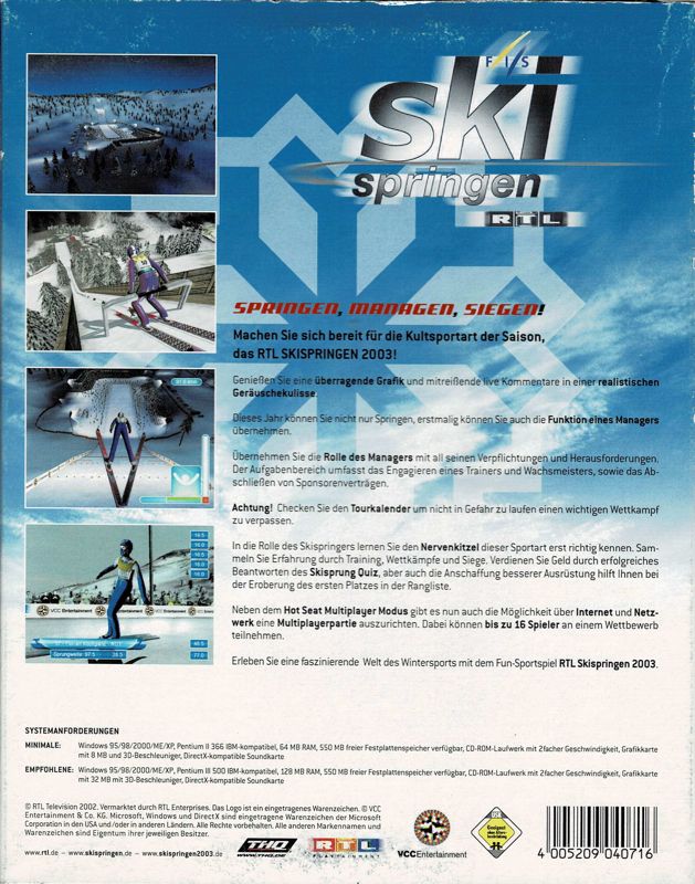 RTL Skispringen 2003 cover or packaging material - MobyGames