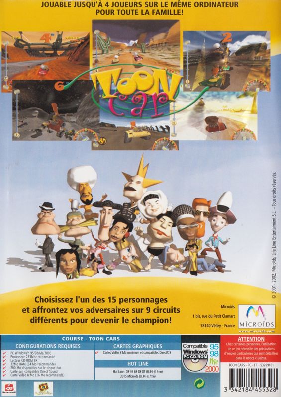 Toon Car: The Great Race cover or packaging material - MobyGames