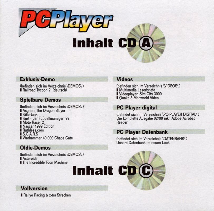 Rallye Racing 97 (includes X-Tra Strecken) cover or packaging material ...