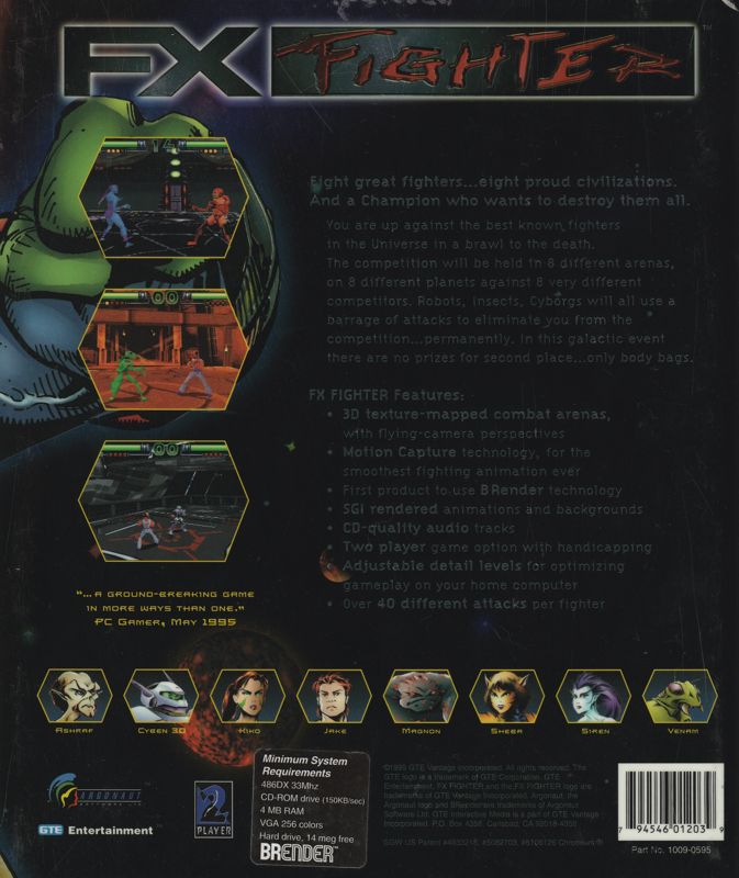 FX Fighter cover or packaging material - MobyGames
