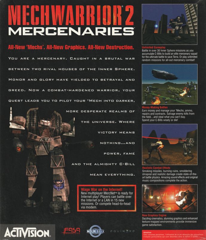 MechWarrior 2: Mercenaries cover or packaging material - MobyGames