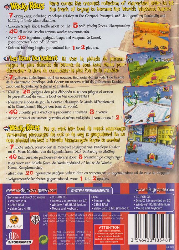 Wacky Races cover or packaging material - MobyGames