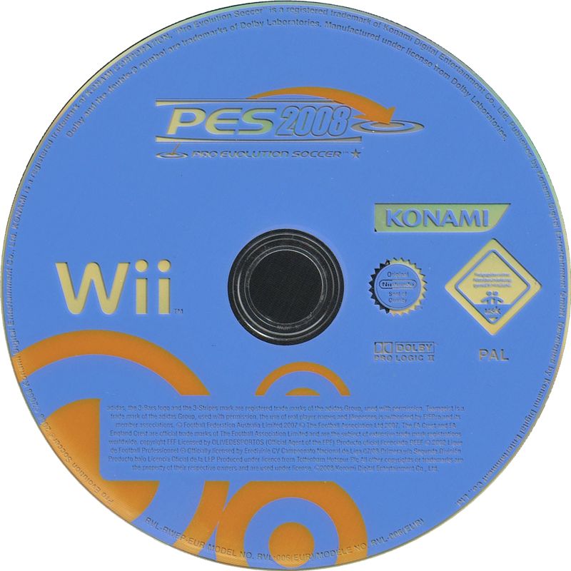 PES 2008: Pro Evolution Soccer cover or packaging material - MobyGames