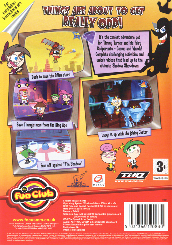 The Fairly OddParents!: Shadow Showdown cover or packaging material ...
