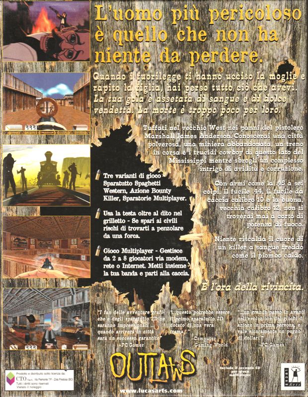 Outlaws cover or packaging material - MobyGames