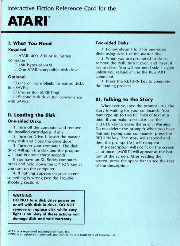 Zork: The Great Underground Empire cover or packaging material - MobyGames