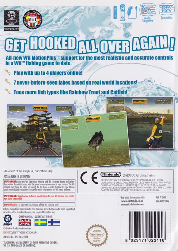 Hooked! Again: Real Motion Fishing cover or packaging material - MobyGames