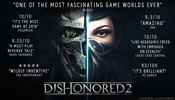 Dishonored 2 cover or packaging material - MobyGames