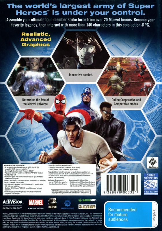 Marvel Ultimate Alliance cover or packaging material - MobyGames