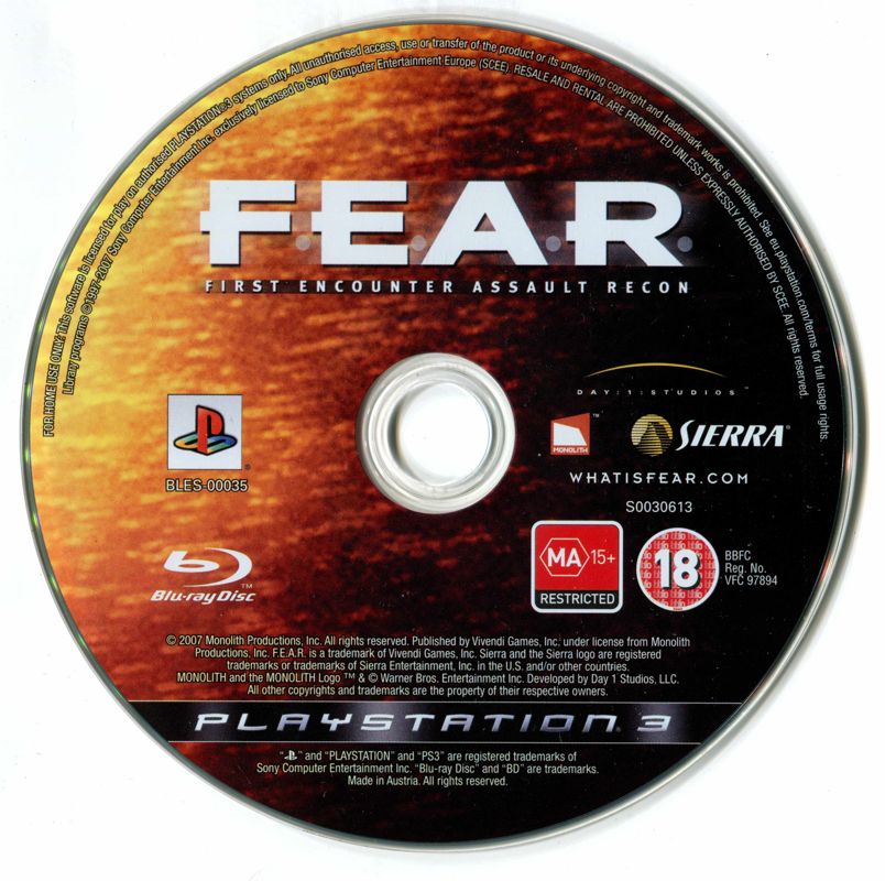 F.E.A.R.: First Encounter Assault Recon cover or packaging material ...