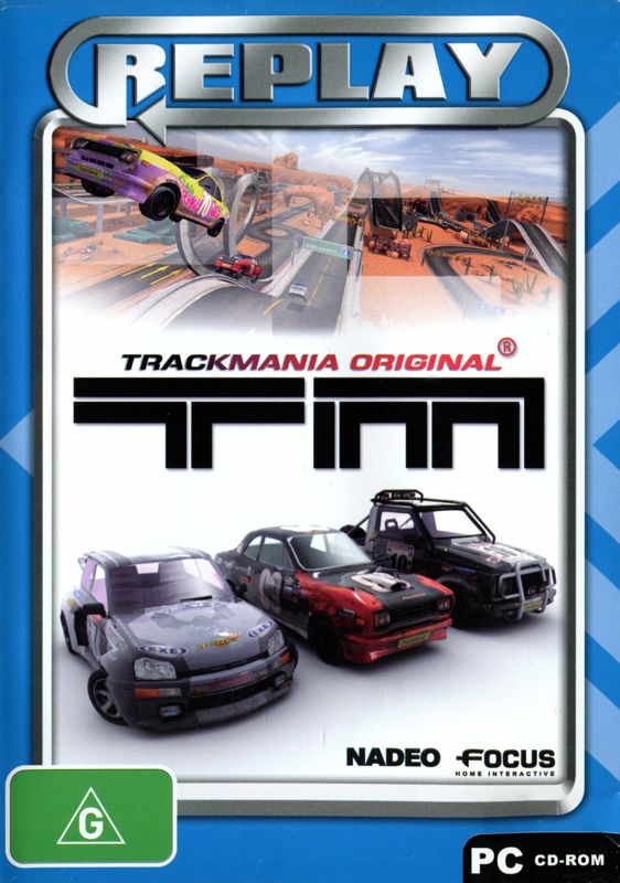 TrackMania Original cover or packaging material - MobyGames