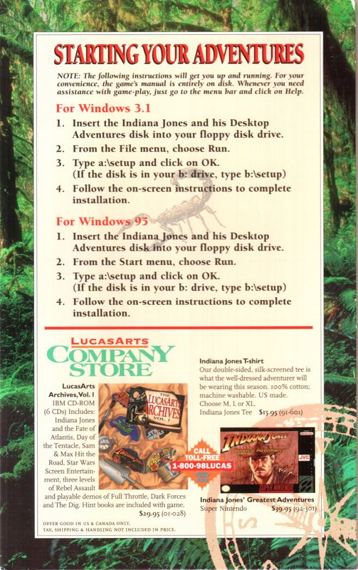Indiana Jones and his Desktop Adventures cover or packaging material ...