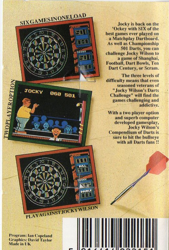 Jocky Wilson's Compendium of Darts cover or packaging material - MobyGames
