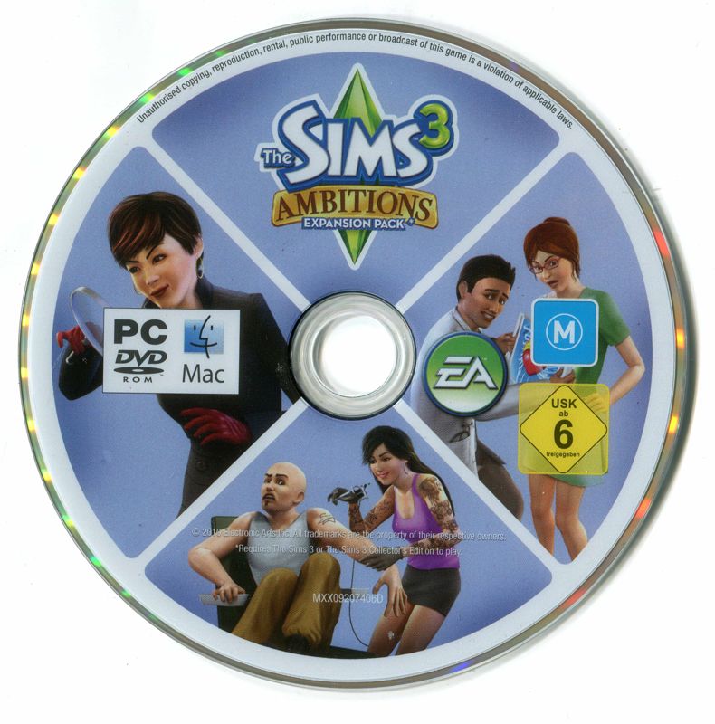 The Sims 3: Ambitions cover or packaging material - MobyGames