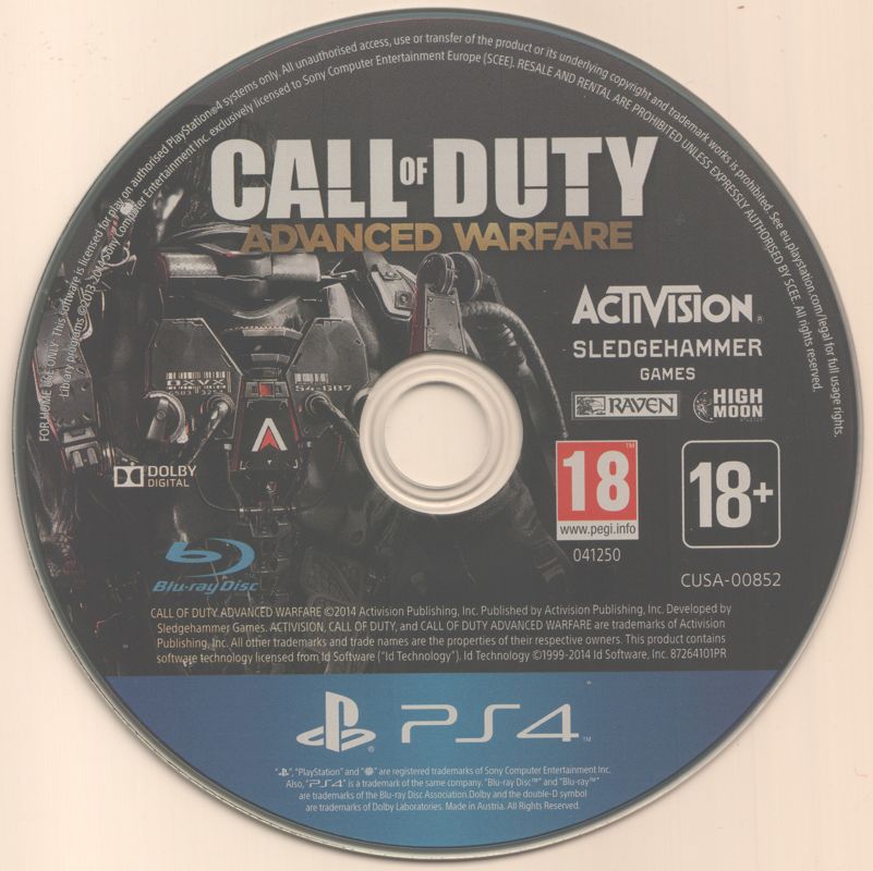 Call of Duty: Advanced Warfare cover or packaging material - MobyGames