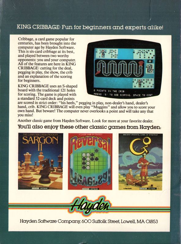 King Cribbage cover or packaging material - MobyGames