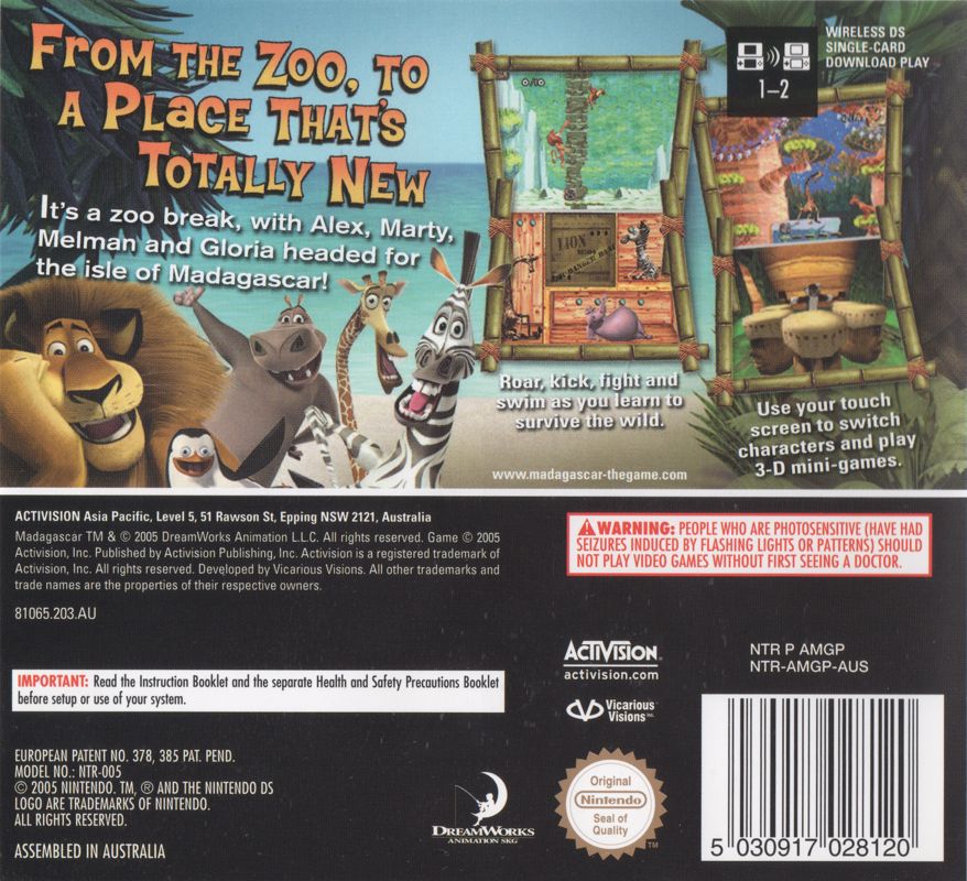 Madagascar cover or packaging material - MobyGames
