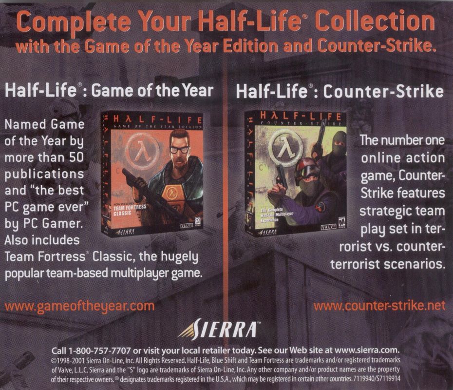 Half-Life: Blue Shift cover or packaging material - MobyGames