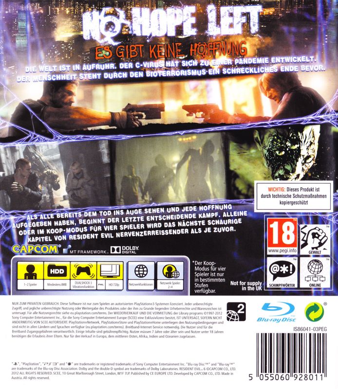 Resident Evil 6 cover or packaging material - MobyGames