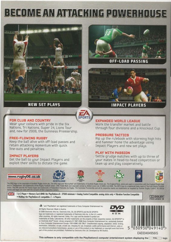 Rugby 06 cover or packaging material - MobyGames