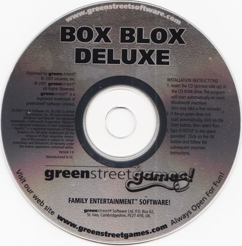 Box Blox Deluxe cover or packaging material - MobyGames