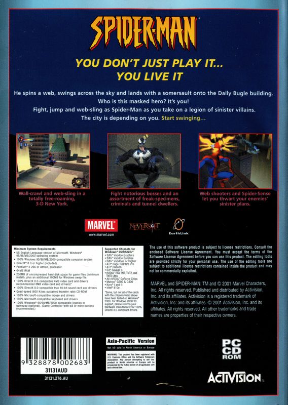 Spider-Man cover or packaging material - MobyGames
