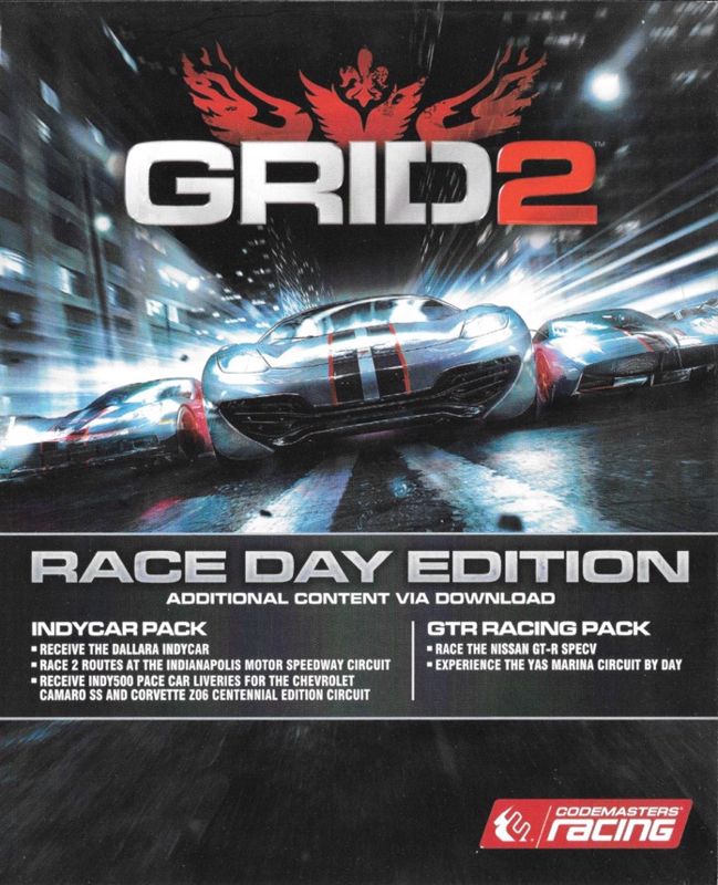 GRID 2: Race Day Edition cover or packaging material - MobyGames